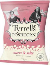 Tyrrells Sweet and Salty Superlative Poshcorn 23g x24 | Premcrest